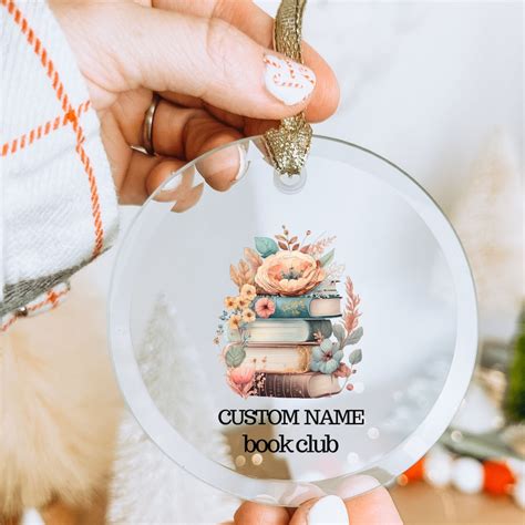 Custom Book Club Ornament Custom Books Ornament Book Ornament