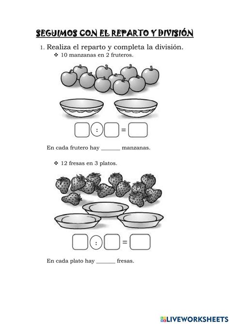 Reparto Y División Online Worksheet