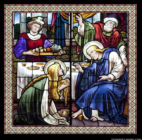 Sinful Woman Religious Stained Glass Window