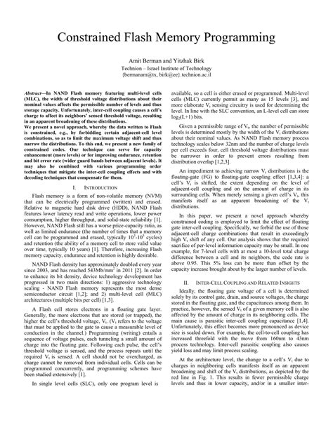 Pdf Constrained Flash Memory Programming
