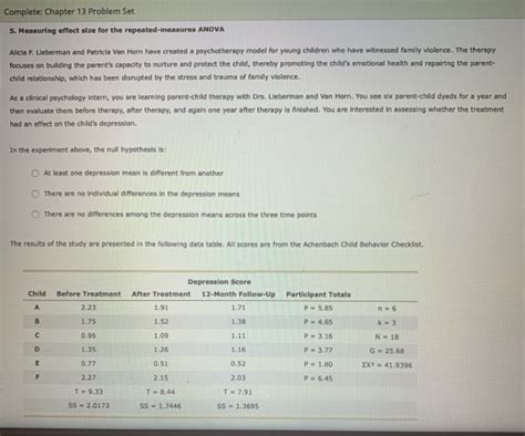 Solved Complete Chapter 13 Problem Set 5 Measuring Effect