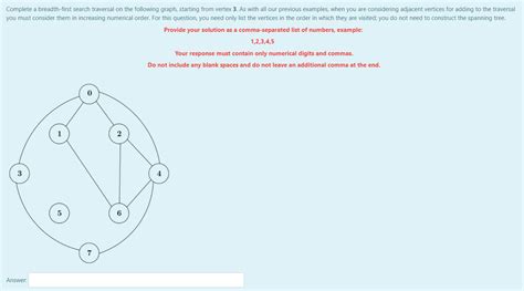 Solved Complete A Breadth First Search Traversal On The