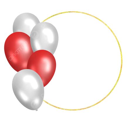 풍선이 있는 프레임워크 금 원 풍선 아트 Png 일러스트 및 Psd 이미지 무료 다운로드 Pngtree