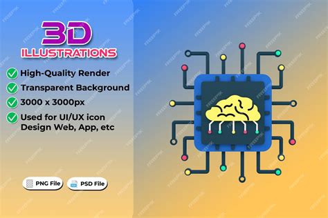 Premium Psd Artificial Intelligence Modern Computing Concept 3d Rendering Isolated On