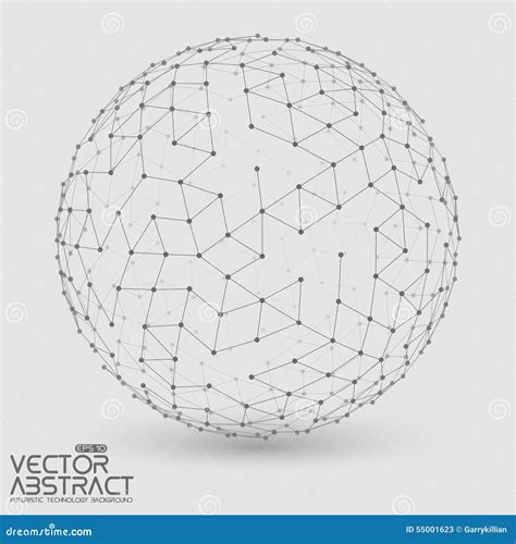 Abstract Vector Grayscale Sphere Futuristic Stock Vector Illustration Of Fire Energy 55001623