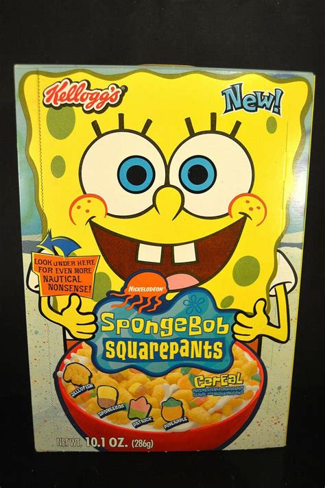 Spongebob Squarepants Cereal Box Full Unopened Kelloggs Tv Animation