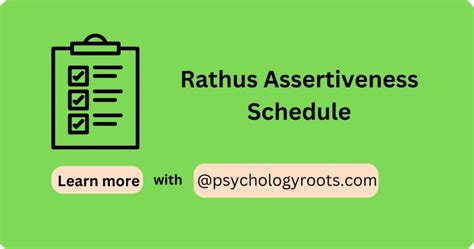 Rathus Assertiveness Schedule Psychology Roots