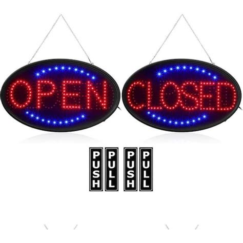 Afoxsos 3 Piece Led Open Closed Sign Set Electronic Neon Display With