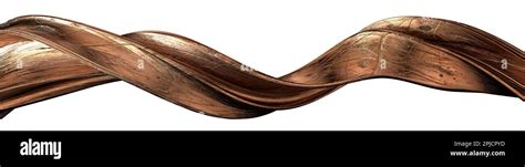 Bronze Twisted Beautiful Cloth Like Soft Metal Isolated Abstract Dramatic Modern Luxurious