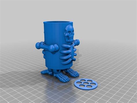 骷髅笔筒3d打印模型骷髅笔筒3d打印模型stl下载3d打印模型 Enjoying3d打印模型网