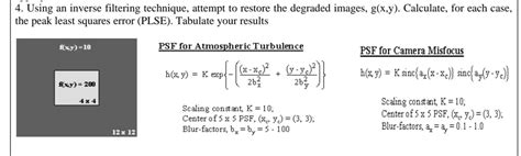 Solved Using An Inverse Filtering Technique Attempt To Chegg