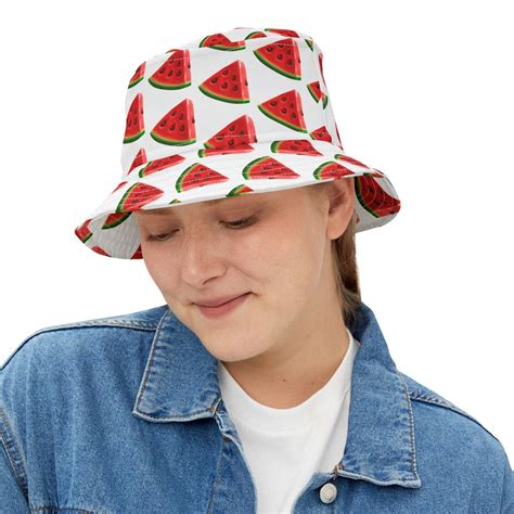 Watermelon Bucket Hat Summer Sun Hat Watermelon Farmer Loves