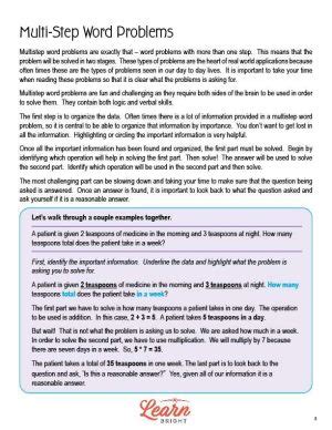 Word Problems Multi Step Free PDF Download Learn Bright