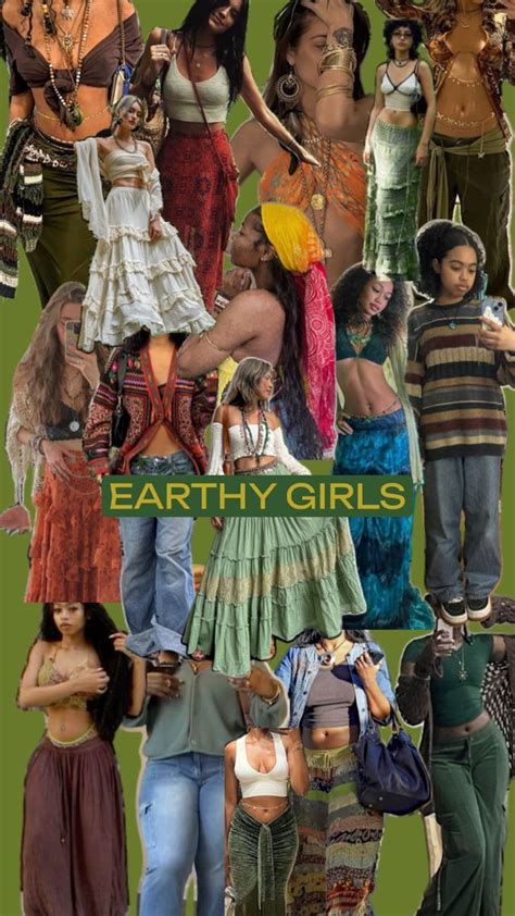 Earth Girl Style Moodboard Spiritual Fashion Earthy Outfits Hippie