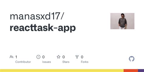 GitHub Manasxd Reacttask App