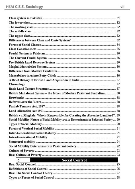 Essential Sociology For Css Pms Hsm Publishers