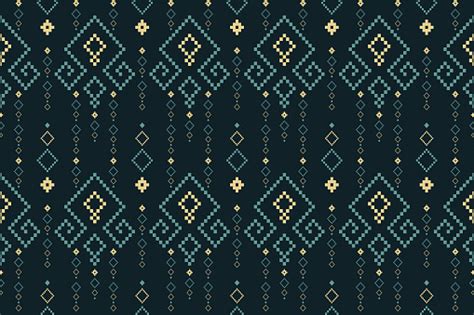 녹십자 스티치 다채로운 기하학적 전통 민족 패턴 이카트 원활한 패턴 테두리 추상 디자인 0명에 대한 스톡 벡터 아트 및 기타 이미지 0명 기하 도형 꽃 식물 Istock