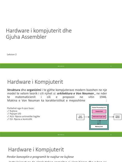 Leksion 2 Hardware Dhe Gjuha Assembler Pdf