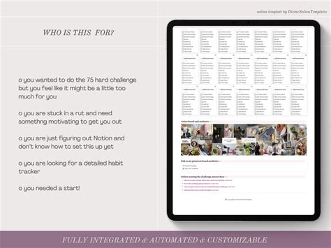 60 Day Soft Challenge Notion Template For 75 Hard Challenge Tracker