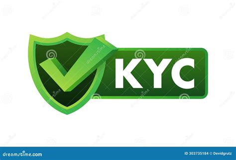 Vector Badge Design With Kyc Know Your Customer Checkmark Symbolizing