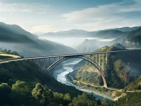 Premium Ai Image Bridge Connecting Two Shores Unity And Passage