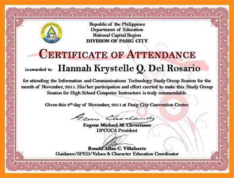 Certificate Sample Certificates Templates Free