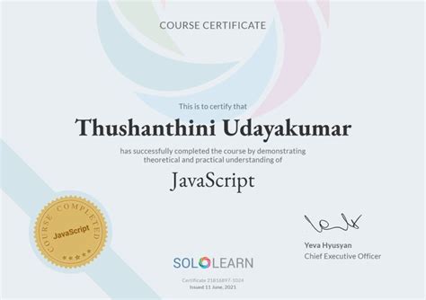 Thushanthini Udayakumar On Linkedin Sololearn Javascript