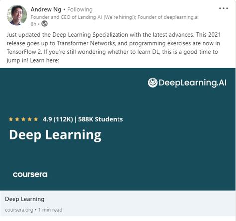 Course Specialization Update Convolutional Neural Networks Deeplearning Ai