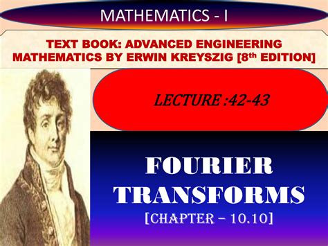 SOLUTION Math 1 Lecture 42 43 Fourier Transforms Studypool