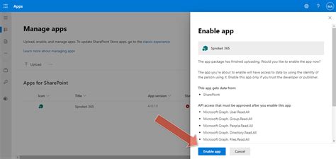 Installing Via Admin Center Sprocket 365 Documentation