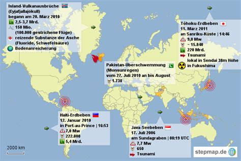 Stepmap Ausgewählte Naturkatastrophen Der Letzten 5 Jahre Landkarte