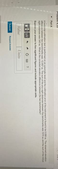 Solved Problem 4 35 Ju Part A A Horizontal Collimation Test