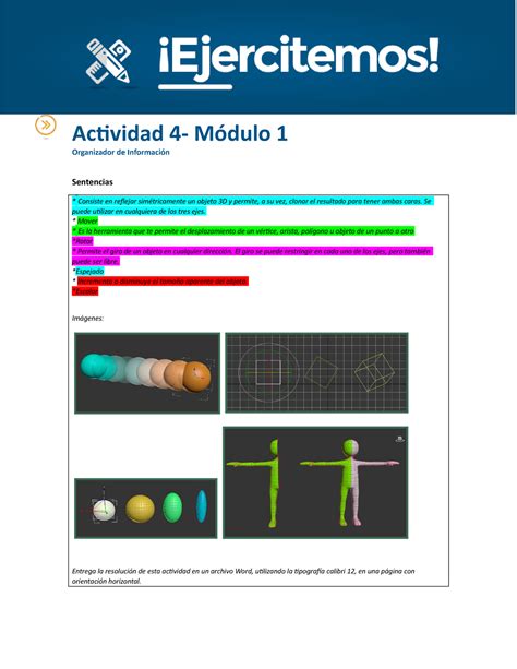 Api MW api modelado Actividad Módulo Organizador de Información Sentencias
