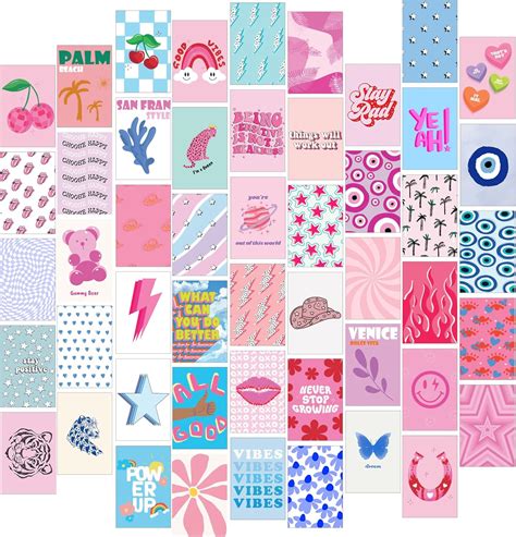 Fardes Preppy Room Decor Aesthetic Wall Collage Kit Pictures For