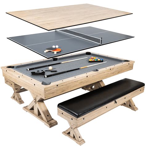 freetime fun 3 in 1 multi game 7 ft pool table with dining top and ping