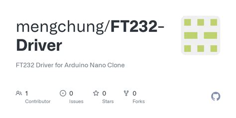 Github Mengchung Ft232 Driver Ft232 Driver For Arduino Nano Clone