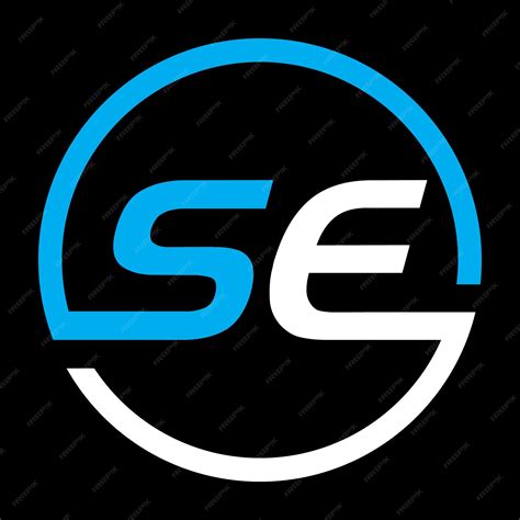Premium Vector Se Letter Logo Design On Black Background Initial