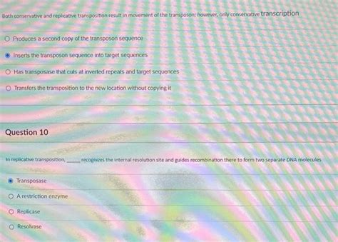 Solved Both Conservative And Replicative Transposition