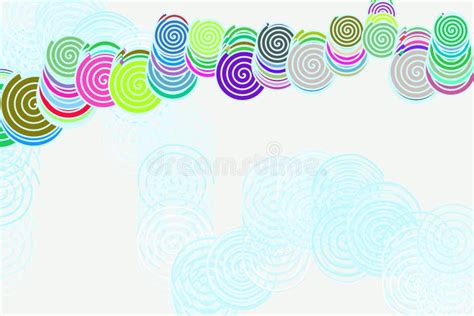 Abstract Colored Twirl Circle Line Path Or Shape Pattern Backdrop Ellipses Cover And Surface