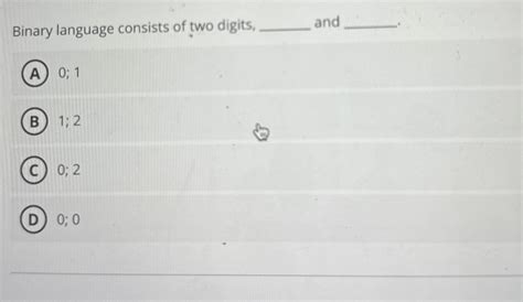 Binary Language Consists Of Two Digits Q Chegg