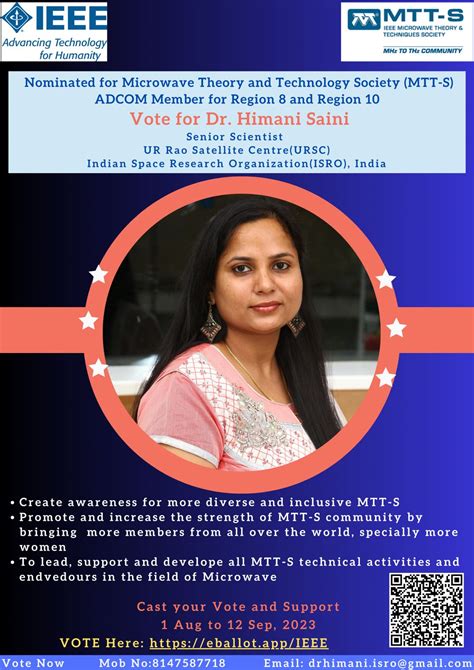 Prateek K Dongre On Linkedin Cast Your Vote In Support Of Dr Himani