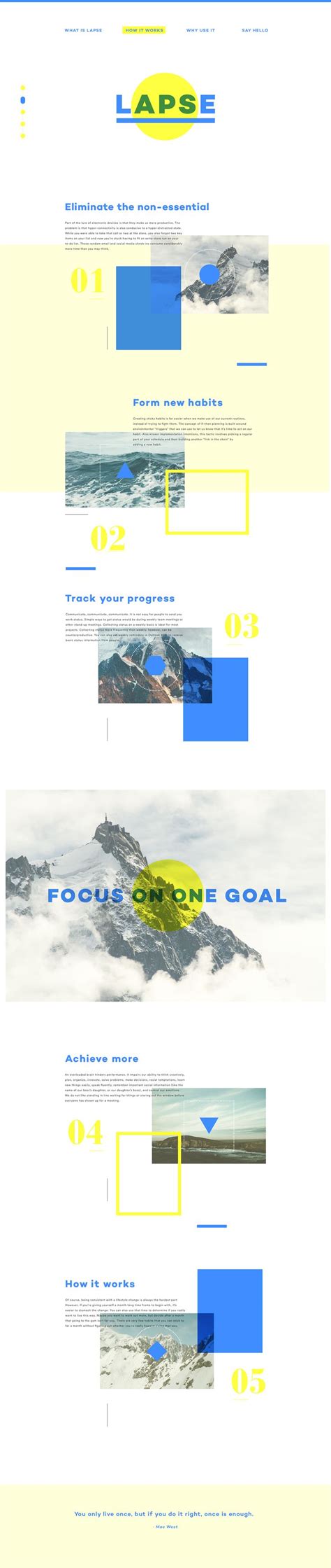Lapse UI Prototype On Behance Web Design Website Design Layout Design