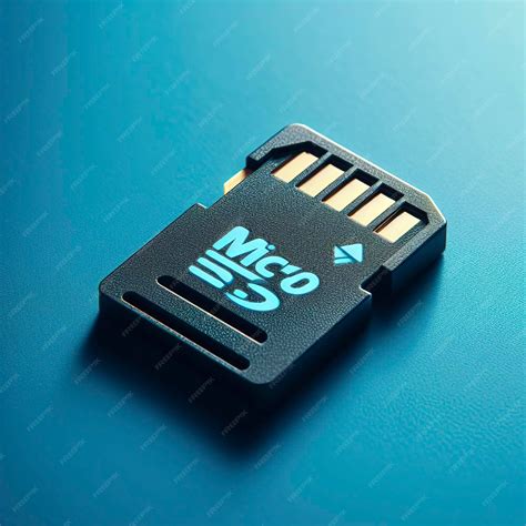 Premium Photo Micro Sd Card Flash Memory On Blue Background Black Sd