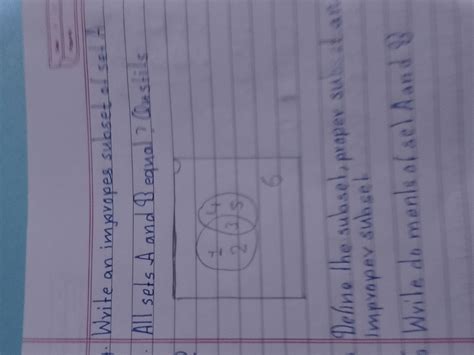 1 Write An Impropes Subset Of Set A All Studyx