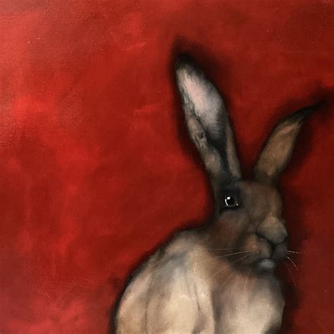 Hamilton Gallery Hare On Red Heidi Wickham