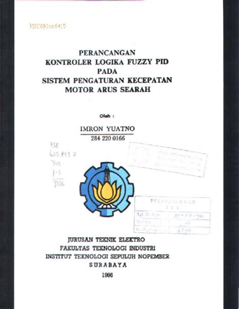 Pdf Perancangan Kontroler Logika Fuzzy Pid Pada Sistem Pengaturan Kecepatan Motor Arus Searah