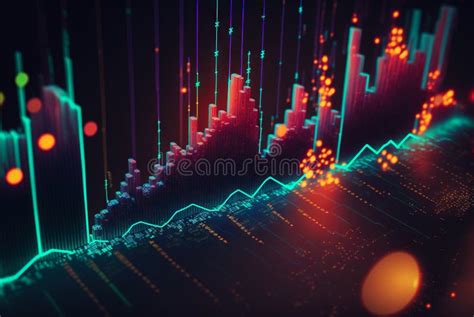 Big Data Graph Intricate Data Representation Futuristic Hud Information Screen Stock Image