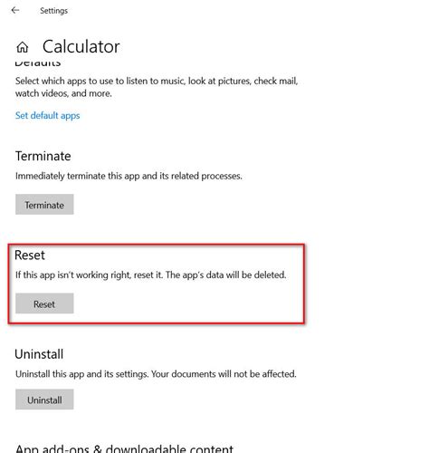 calculator not working in windows 10 developersos