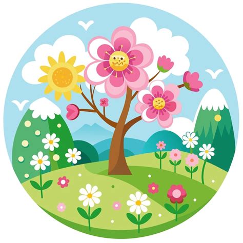 Lovely Spring Background Clipart Vector Art And Illustration Premium Ai Generated Vector