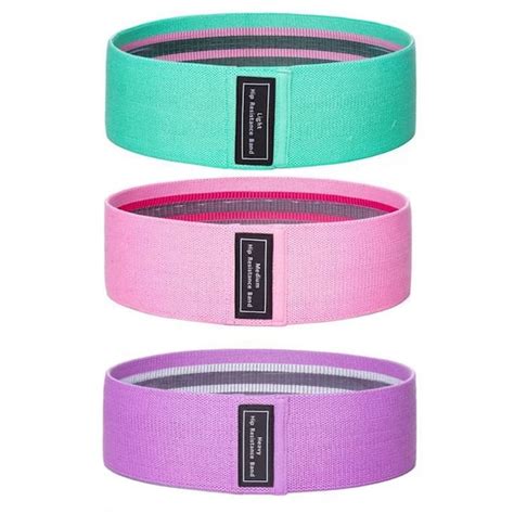 Set Benzi Elastice De Rezistenta Din Material Textil 3 Niveluri De